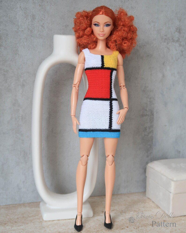 PATTERN: Shift Dress Mondrian Style Mini Dress for Barb and Other 12 ...