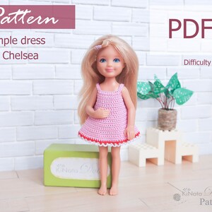 PATTERN: Simple Dress for Chelsea Doll Crochet Pattern in - Etsy