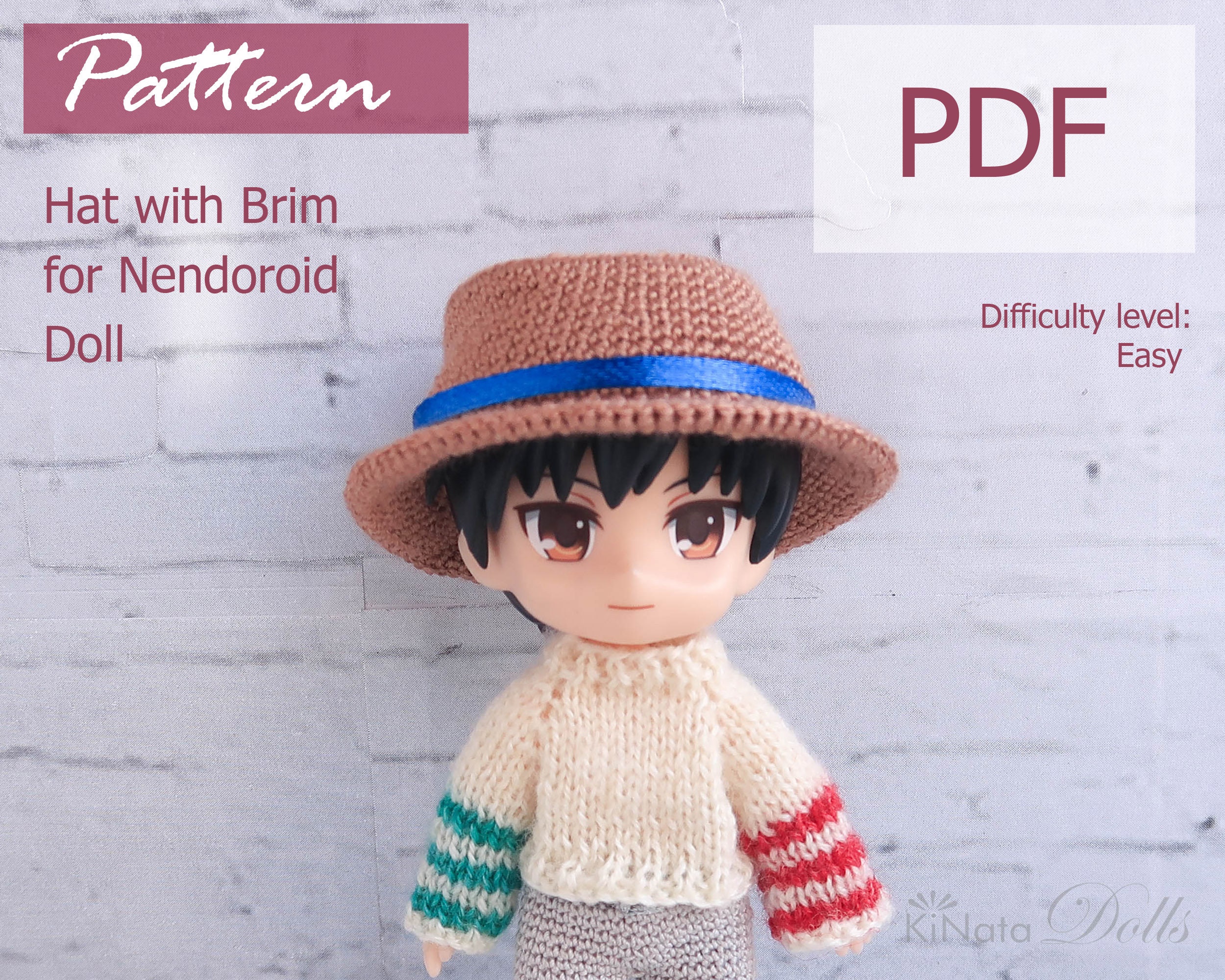 PATTERN: Hat With Brim for Nendoroid Doll Crochet Pattern in - Etsy