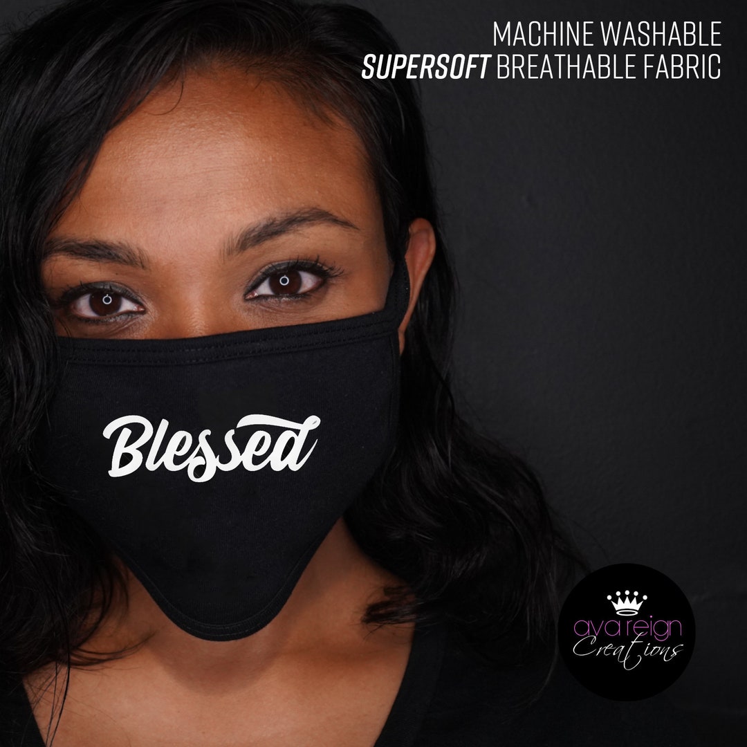 Blessed Face Mask, Blessing Face Mask, Cute Face Mask - Etsy