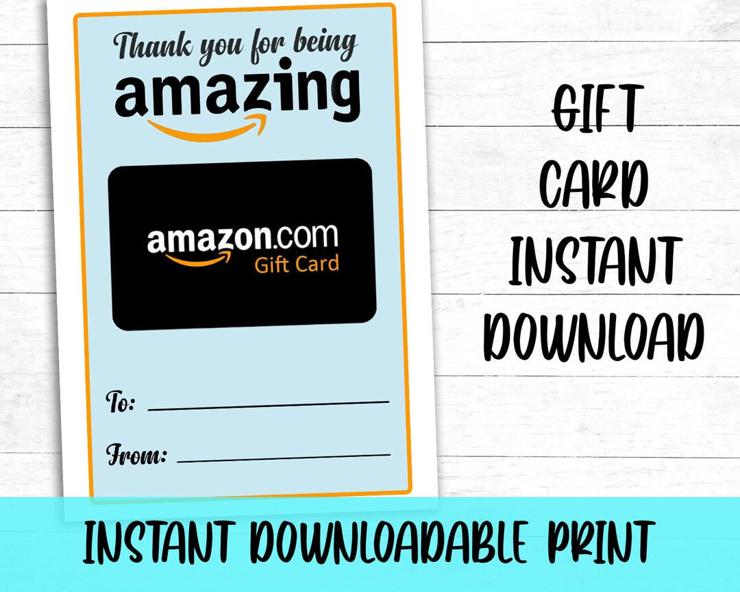 Thank You for Being Amazing Printable Gift Card Holder, Thank You Gift ...