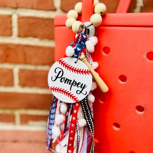 Bogg Bag Custom Baseball Bag Charm, Baseball Mom, Baseball Keychains - Etsy