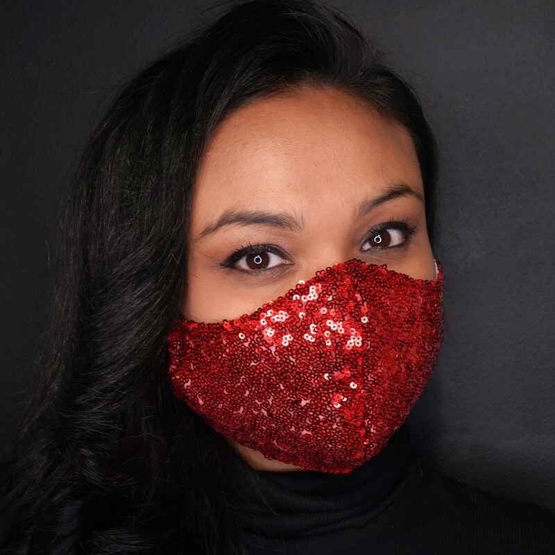 Sequin Face Mask - Etsy
