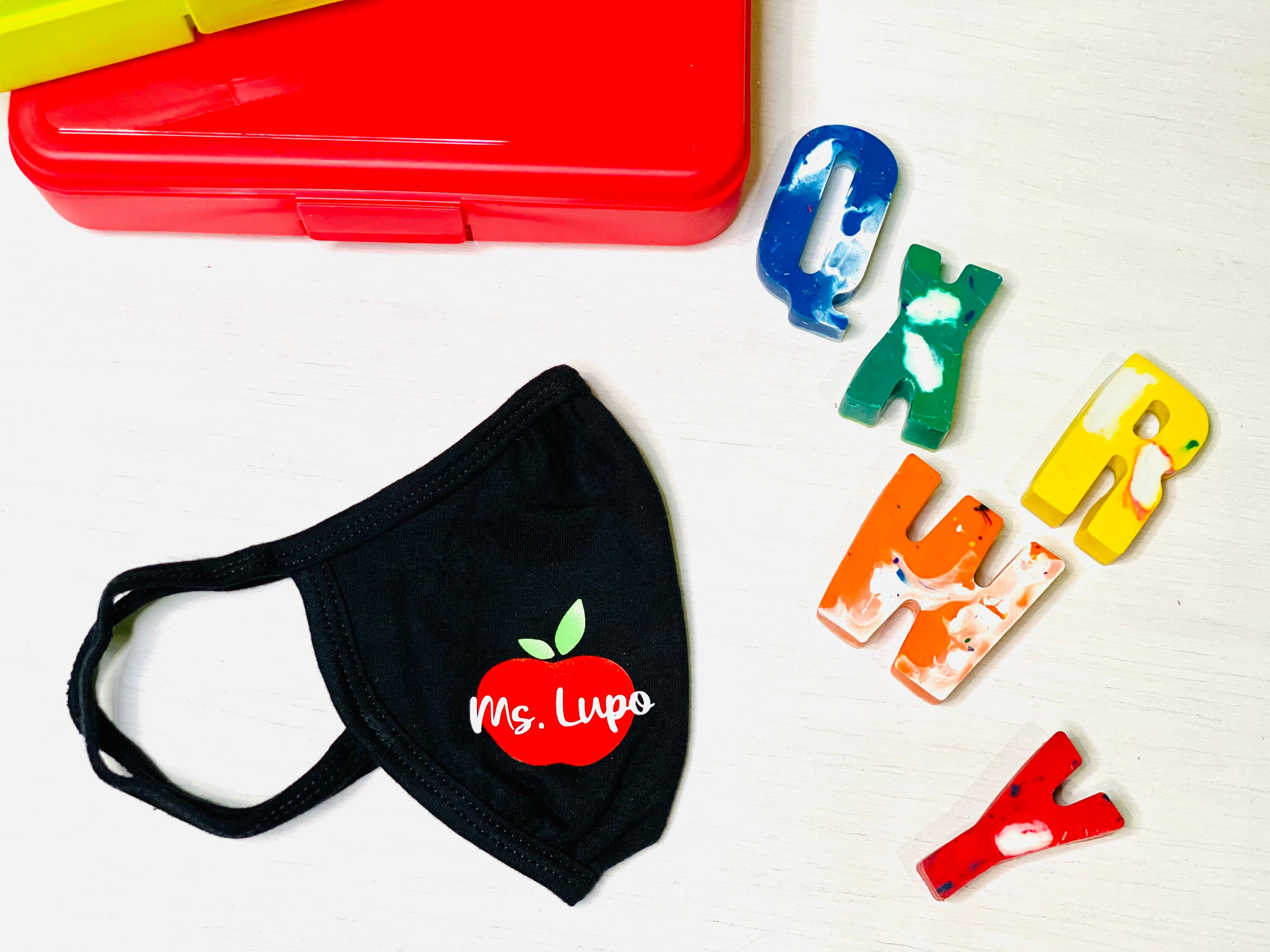 Personalized Teacher Apple Face Mask Face Mask For teachers | Etsy