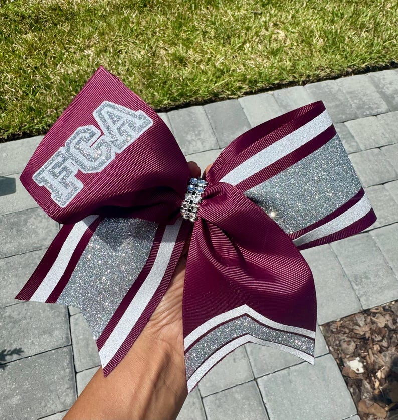 Personalized Cheer Bow | Custom Softball Bow | Senior Cheer Bow ...