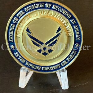 Air Force Airman Award Aim High ... Fly Fight Win Military Challenge ...