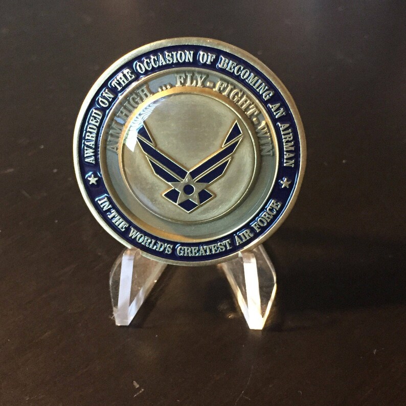 Air Force Airman Award Aim High ... Fly Fight Win Military | Etsy