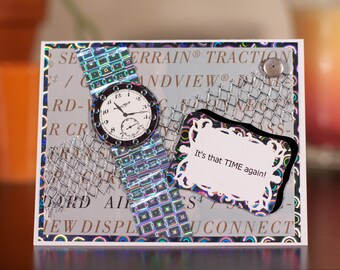 Watch Birthday Card | Etsy