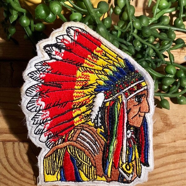 Indian Chief Patch - Etsy