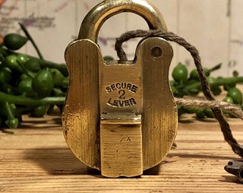 Vintage Victorian Classic Old PADLOCK Antique Solid Brass Safe - Etsy