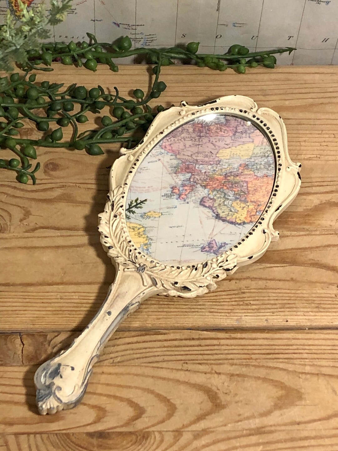 Vintage Decorative Hand Mirror - Etsy