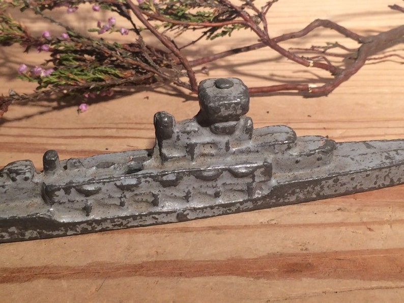 Vintage Lead Battleship Model Toy - Etsy
