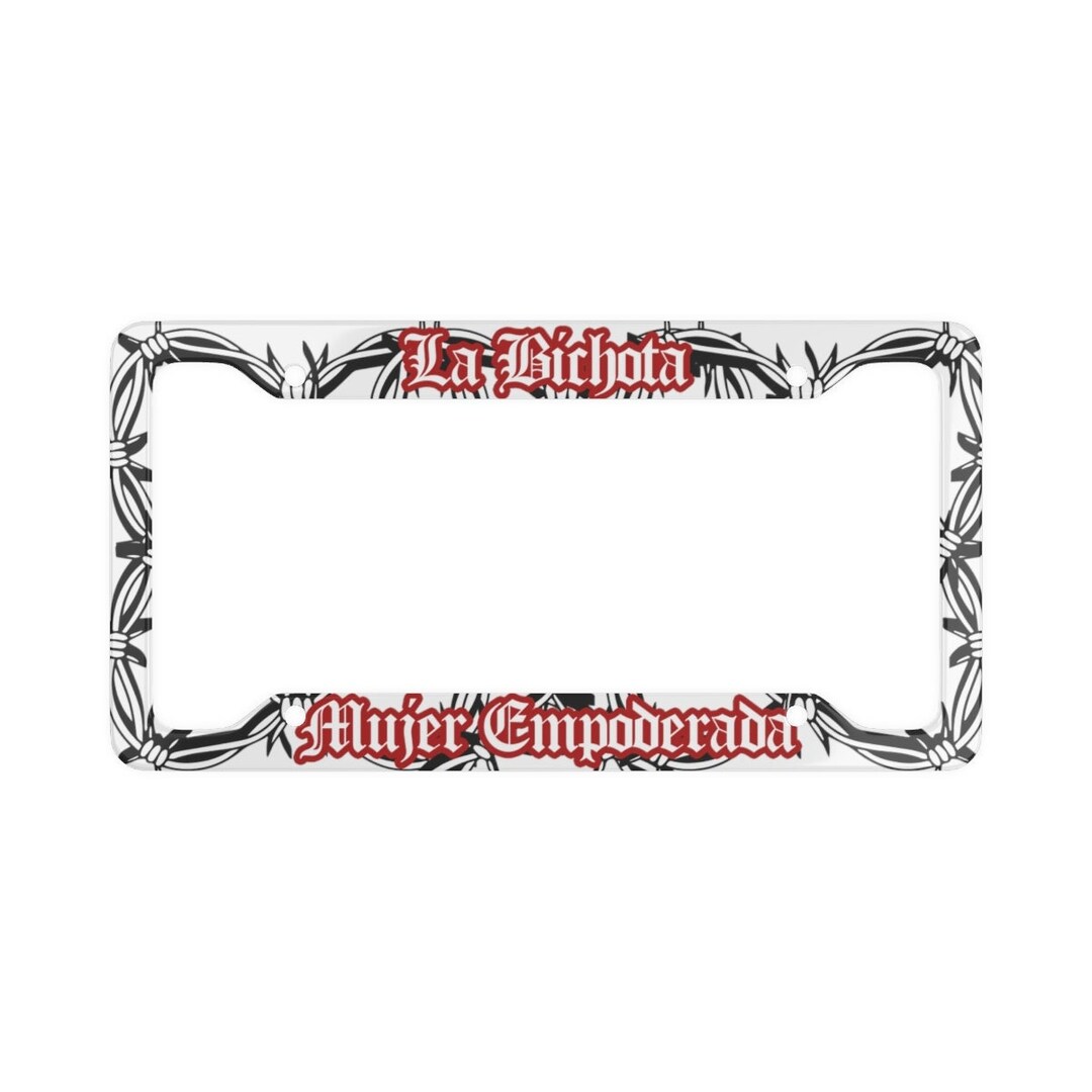 Karol G License Plate Frame (red), La Bichota License Plate Frame ...