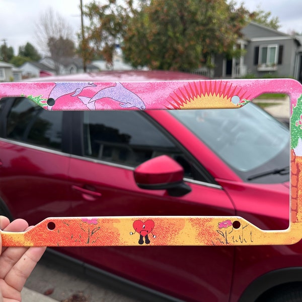Bad Bunny License Plate Frame - Etsy