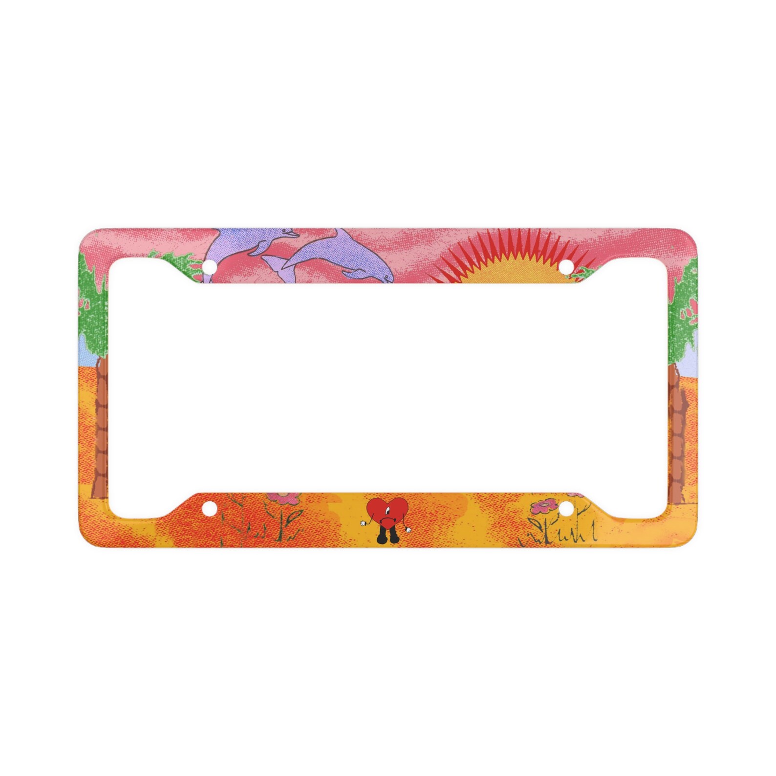 Bad Bunny License Plate Frame, BB License Plates, Bad Bunny Car ...
