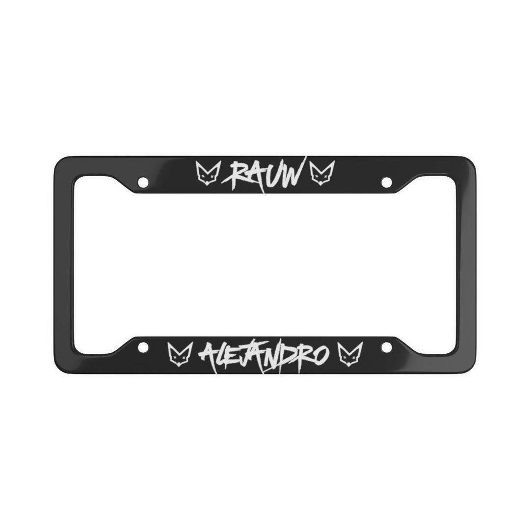 Rauw Alejandro Fox License Plate Frame (BLACK), Rauwalejandro License ...