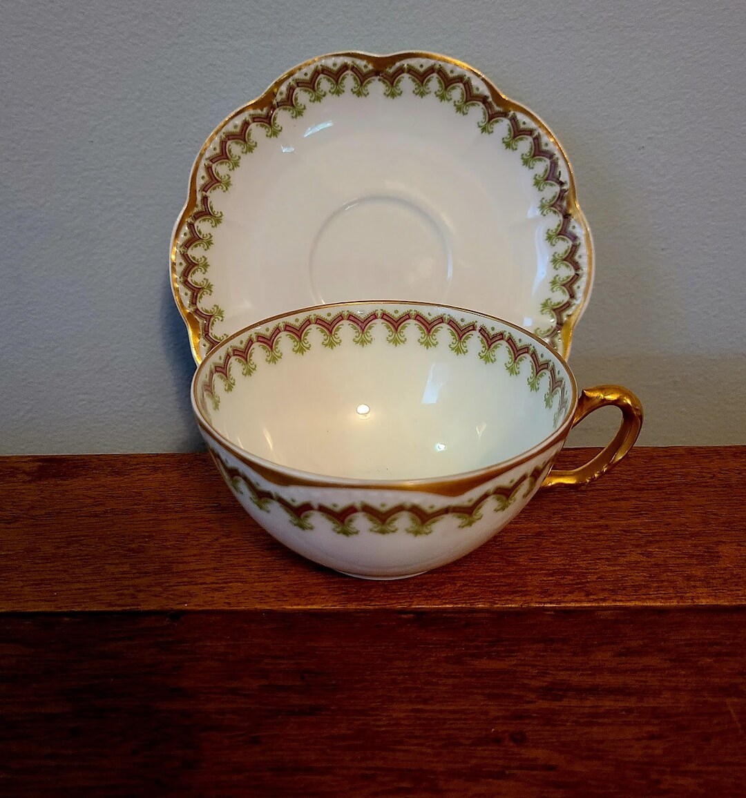 Antique Haviland & Co Limoges Cup and Saucer Set With Gold ...