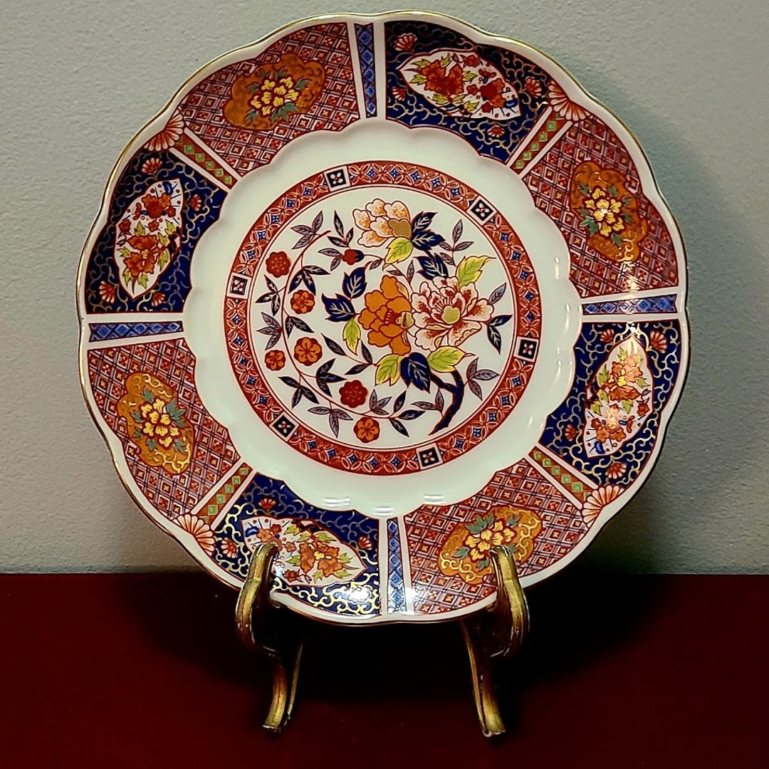Imari Plate, Brilliant Colors, Gold Rim and Decoration, 7 1/4, Heygill ...
