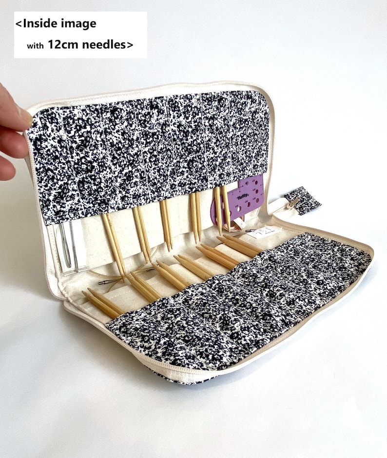 Handmade Japanese Cotton Needle Case: Floral Zip Pouch - Etsy