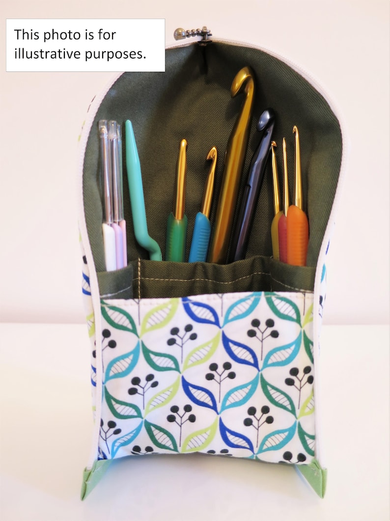 Handmade Japanese Cotton Stand Up Pouch: Pen, Glasses, Crochet Hook ...