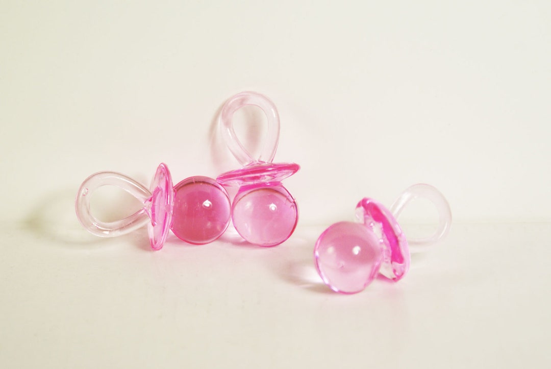 80 Plastic Pacifiers: Baby Shower Favors, Game Decorations (2-1/2" X 1 ...