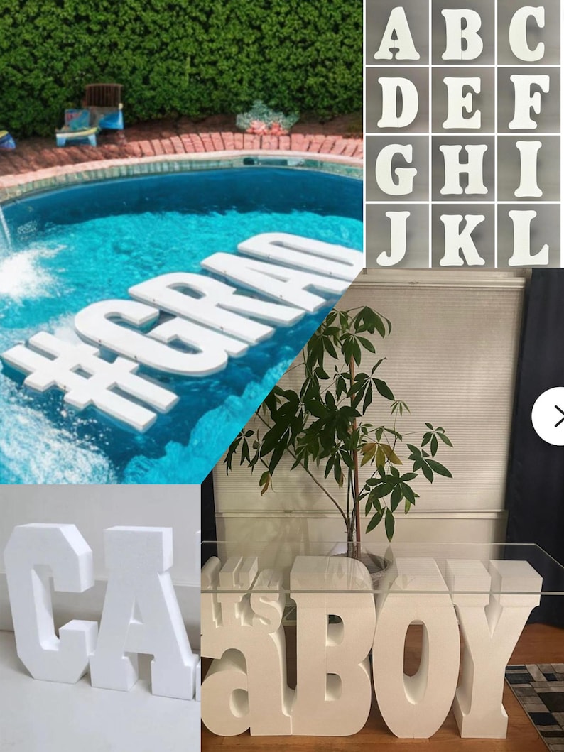 Jumbo Free Standing Foam Letters and Numbers: DIY Signs & Decor - Etsy