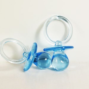 144PCS Large Plastic Pacifiers, Baby Shower Pacifiers, Blue Game ...