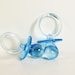 144PCS Large Plastic Pacifiers, Baby Shower Pacifiers, Blue Game ...