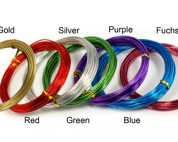 Aluminum Colorful Craft Wire 12GA/2MM Thickness 10YDS Long | Etsy