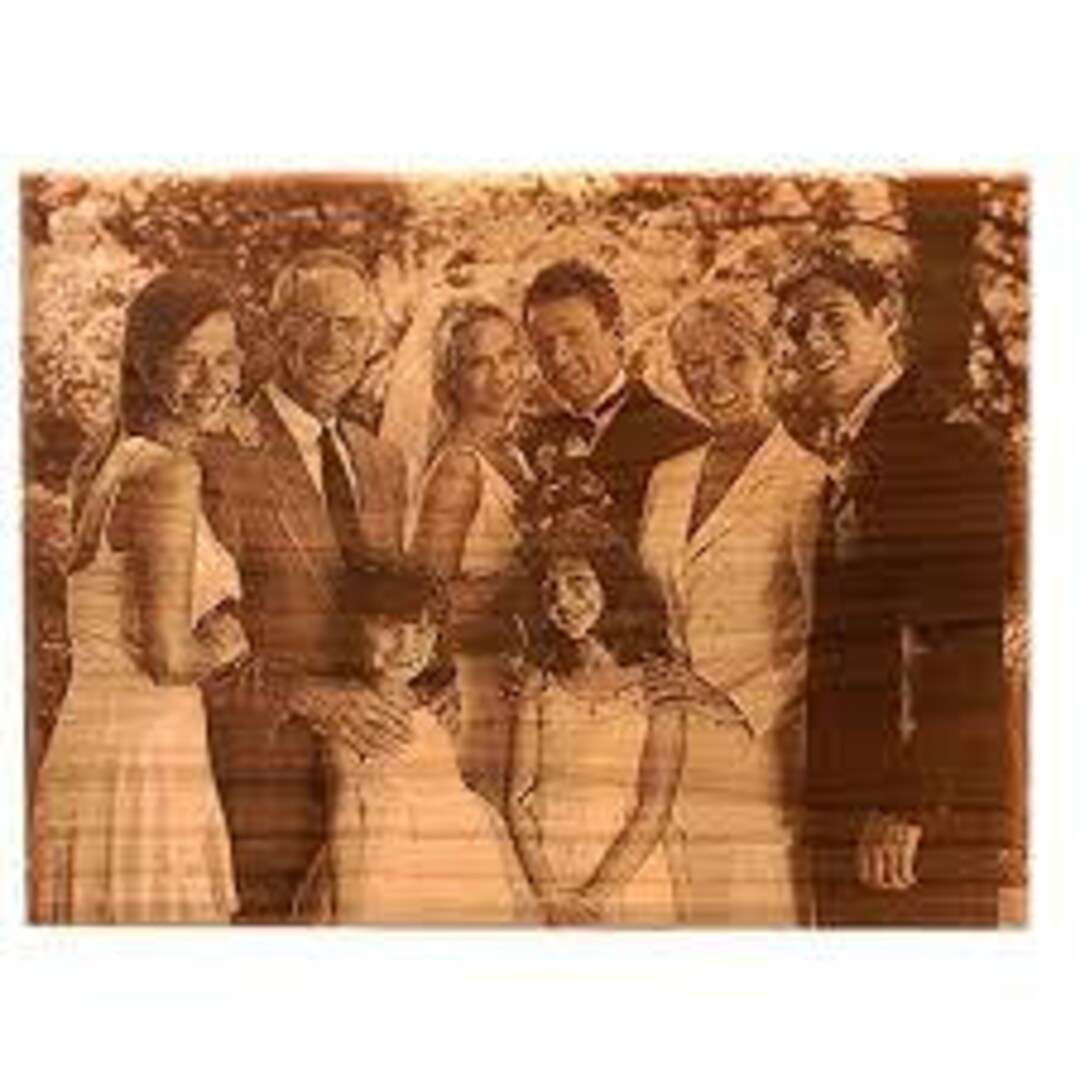 Custom, Personalized Laser Engraved Photo Onto Solid Wood - Etsy
