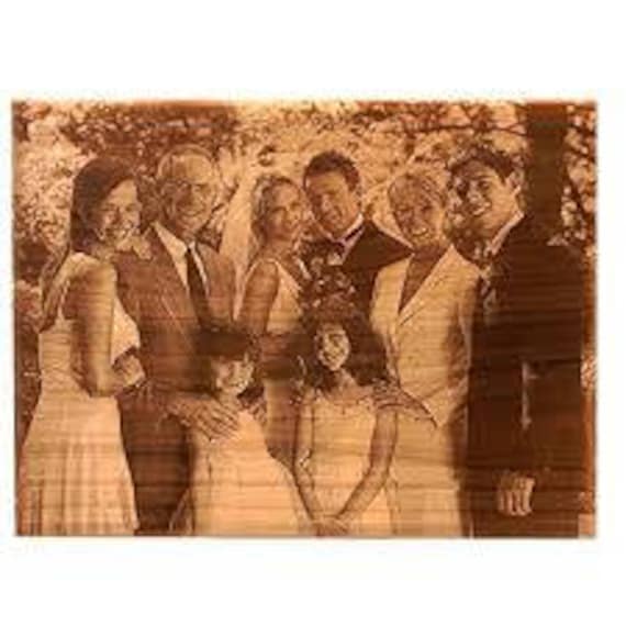 Custom Personalized Laser Engraved Photo Onto Solid Wood - Etsy