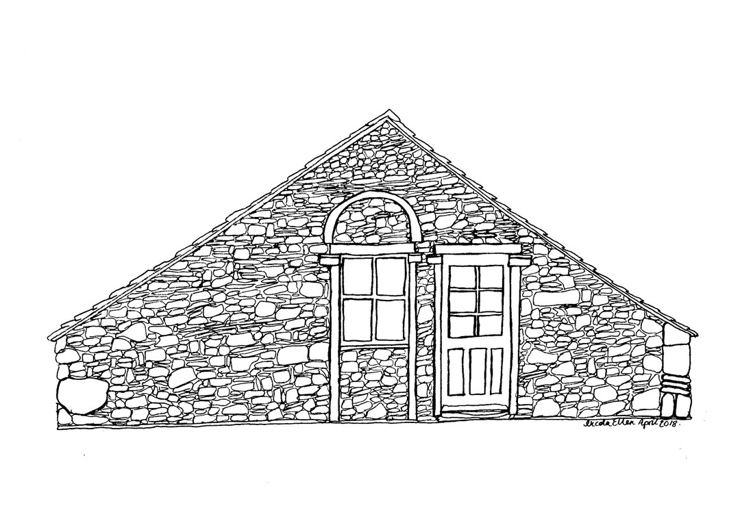Stone Cottage A5 Colouring Sheet, Printable Building Colouring Pages ...