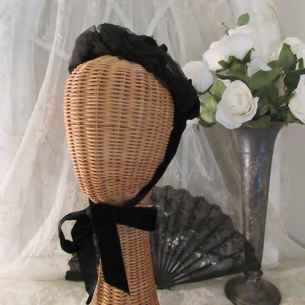 Mourning Bonnet - Etsy