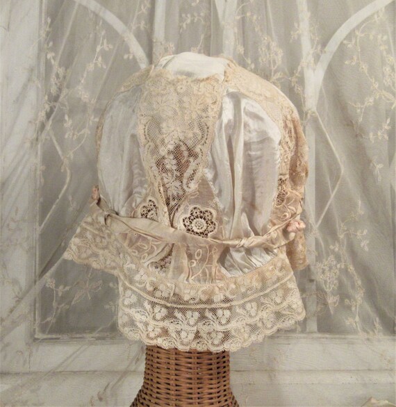 Beautiful French Boudoir Cap, c1920 - Gem