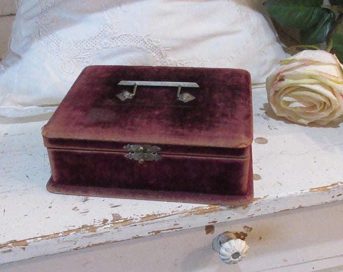 Victorian Velvet Sewing Box, Late 1800s - Etsy