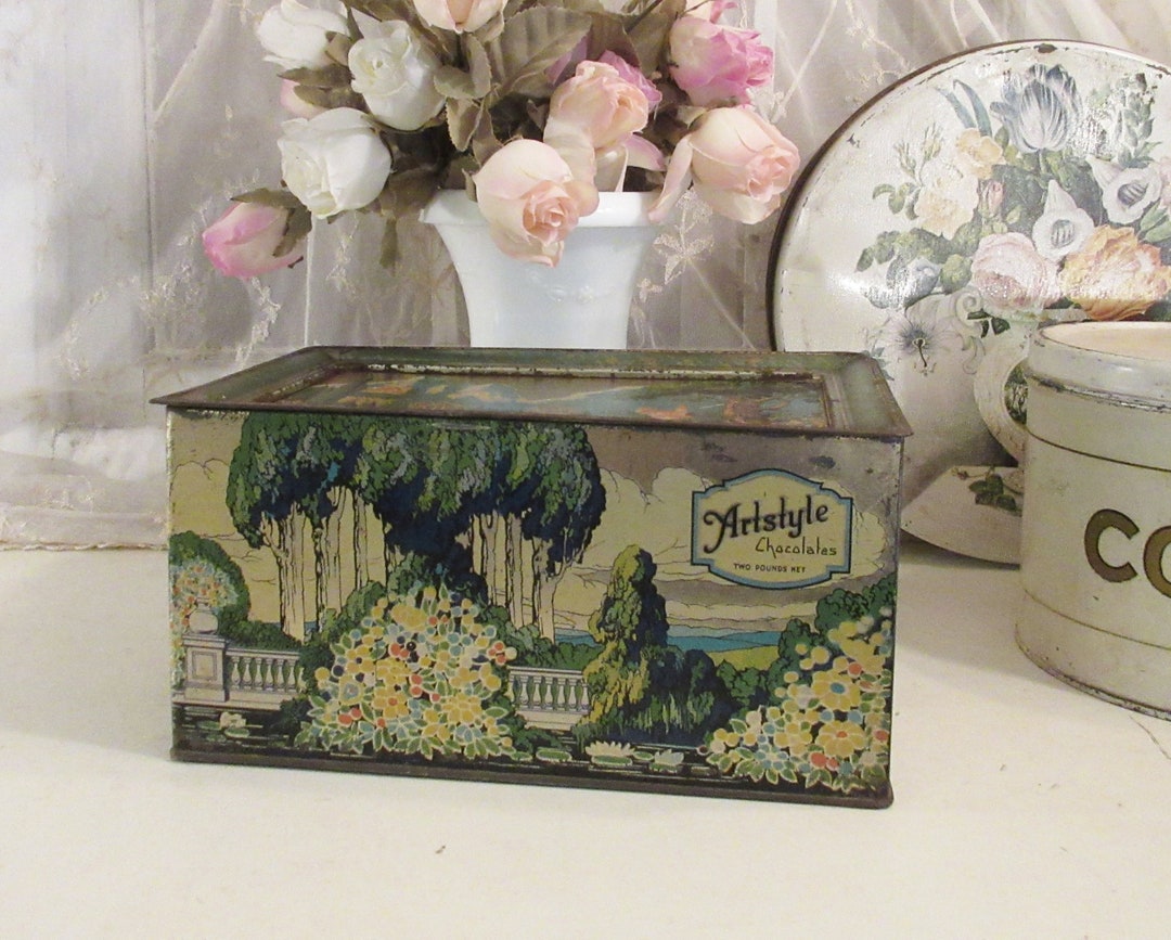 Vintage Tin Chocolates Box C1920 - Etsy