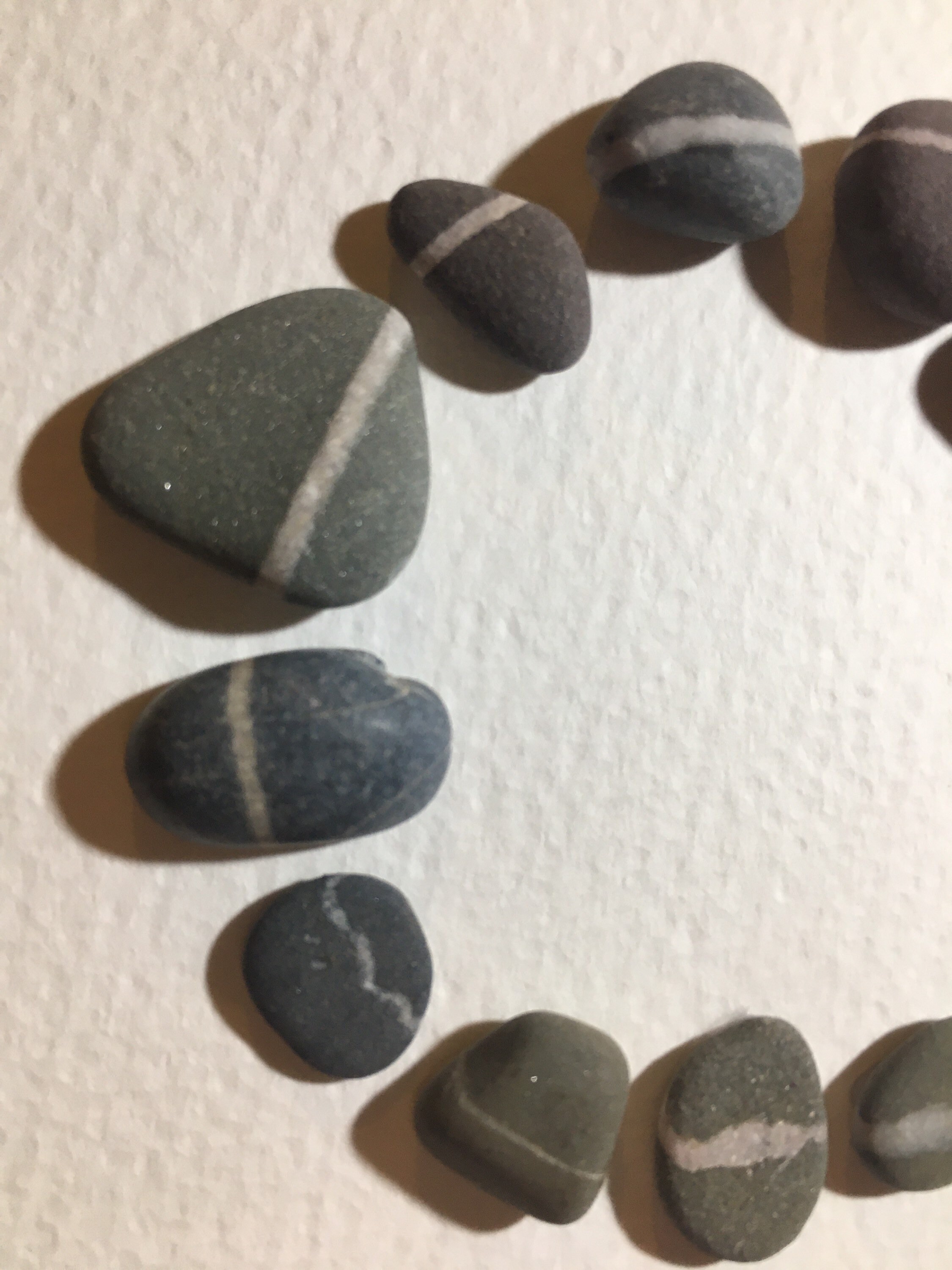 Pebble Circle Art. Pebbles With Lines. Simple Pebble Design. - Etsy