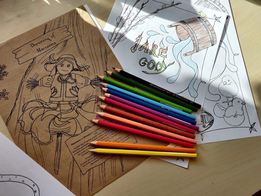 Slavic Spring Equinox Printable Book of Shadows Coloring Pages - Etsy