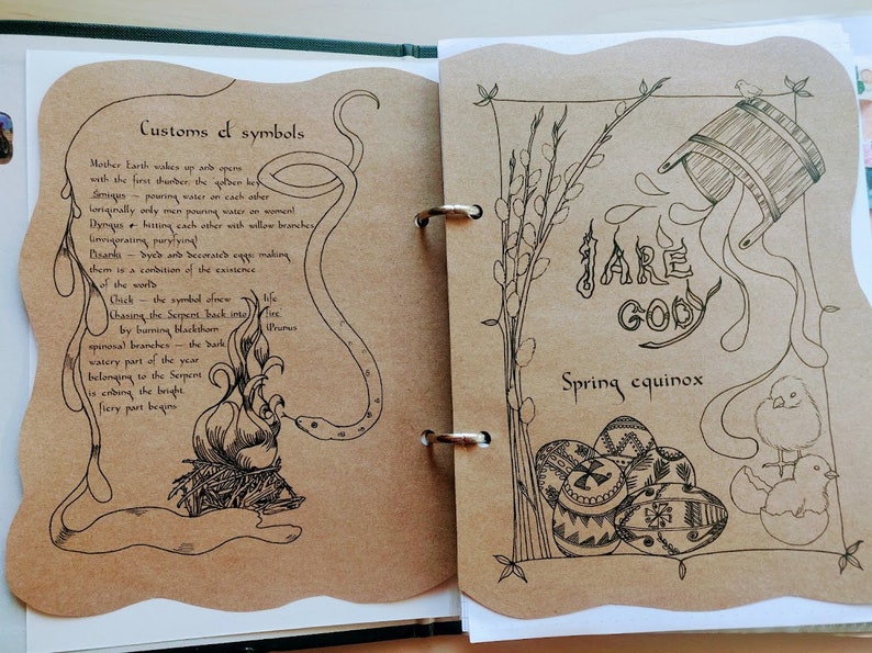 Slavic Spring Equinox Printable Book of Shadows Coloring Pages - Etsy