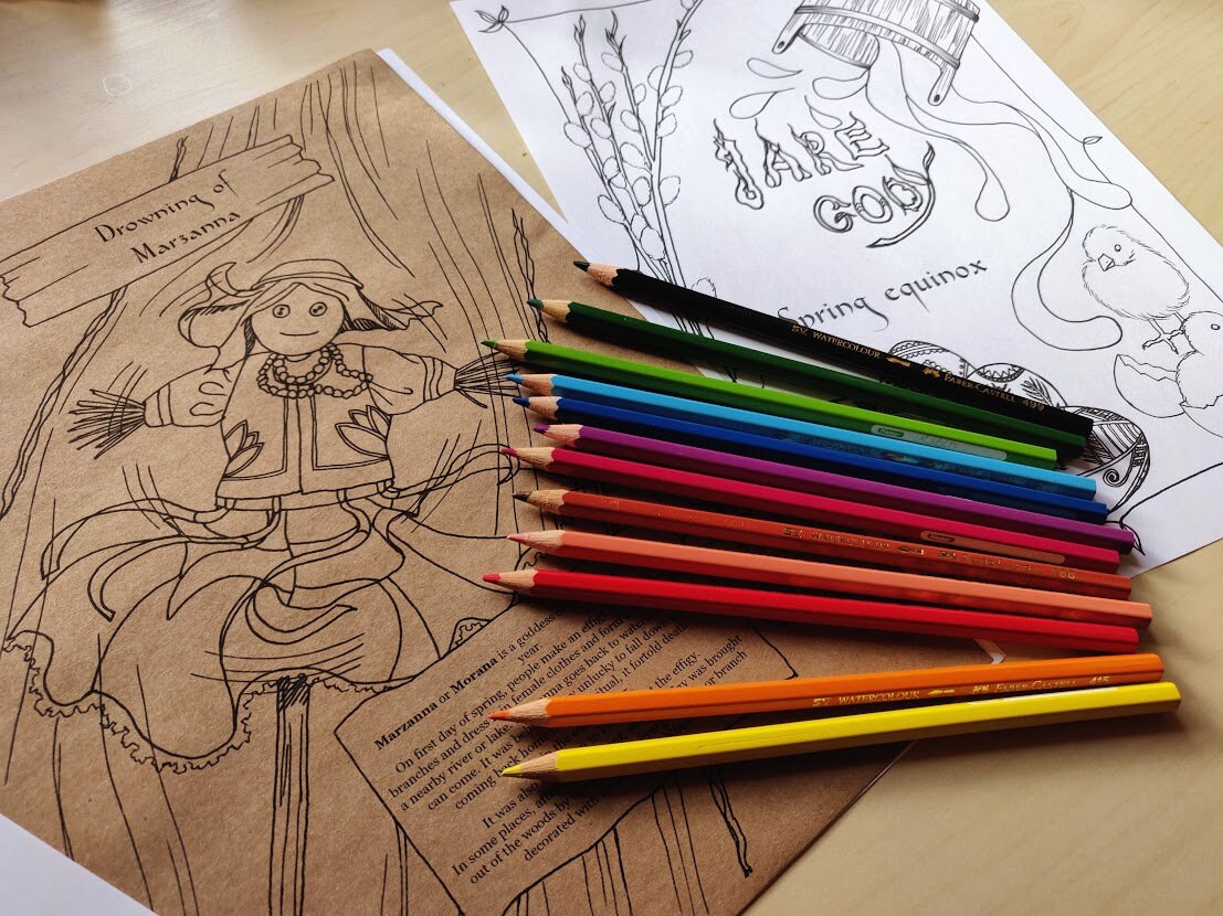 Slavic Spring Equinox Printable Book of Shadows Coloring Pages - Etsy