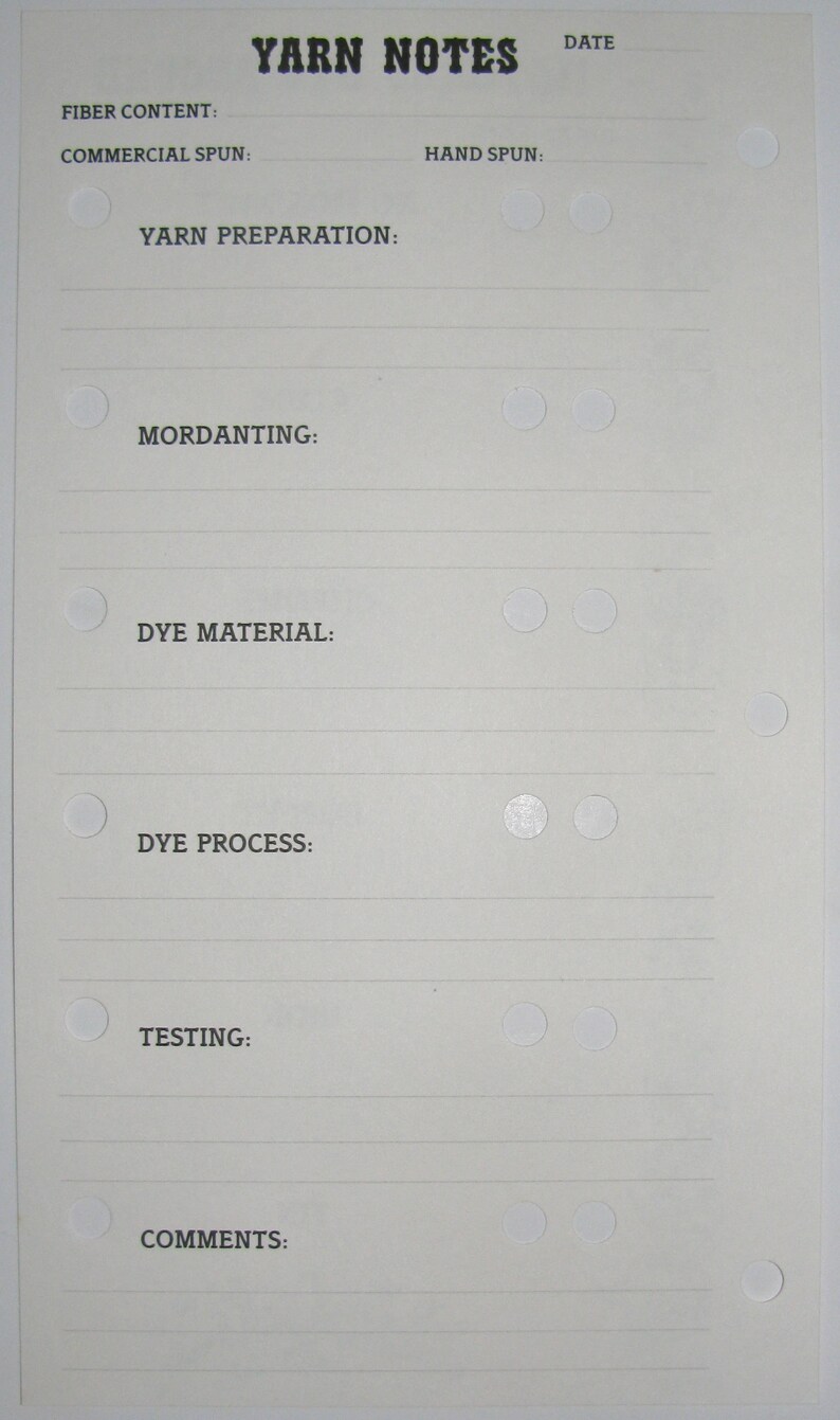 Natural Dye Record Yarn Wool Fiber Dyeing Shade Cards | Etsy