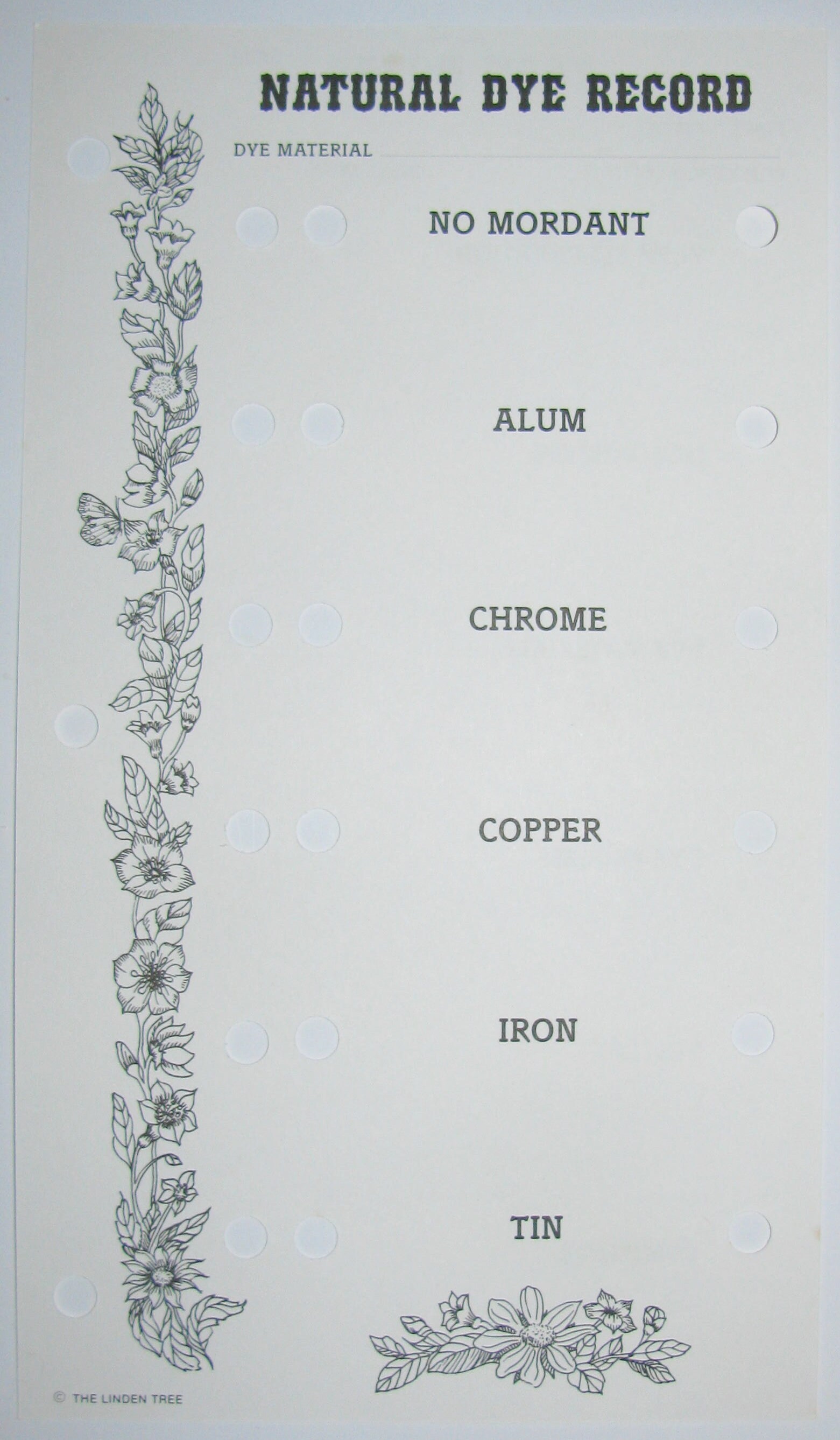 Natural Dye Record, Yarn, Wool Fiber Dyeing Shade Cards - Etsy UK