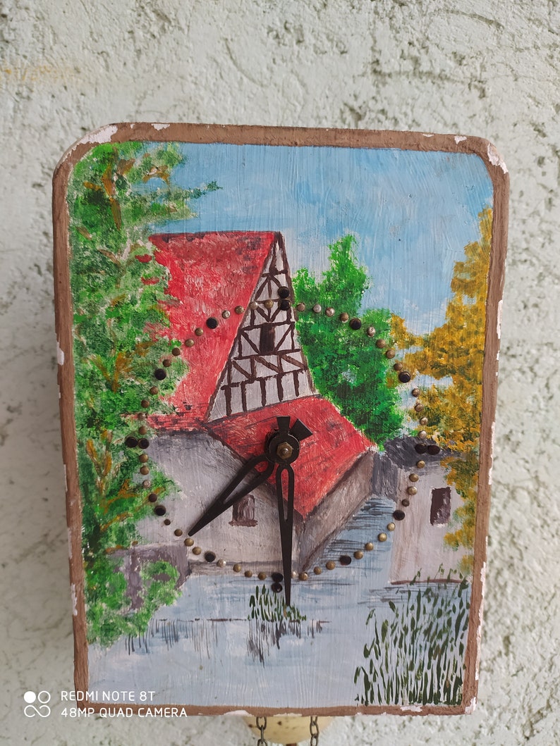 A Hand-painted Soviet-era Wall Clock From the 70s That Gives a Vintage ...