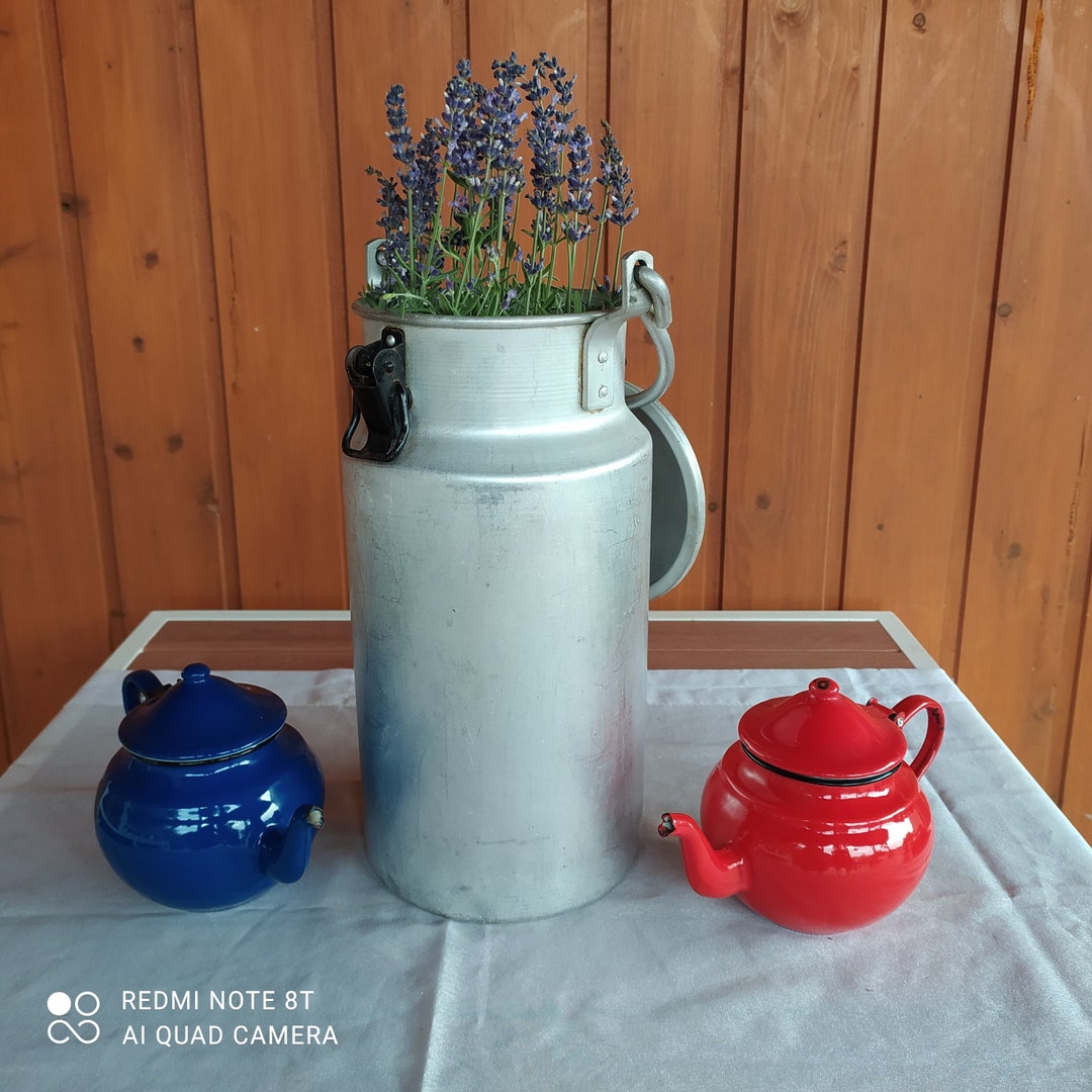 5 Liter- Antique Aluminum Milk Churns - Large Aluminum Milk Cans ...