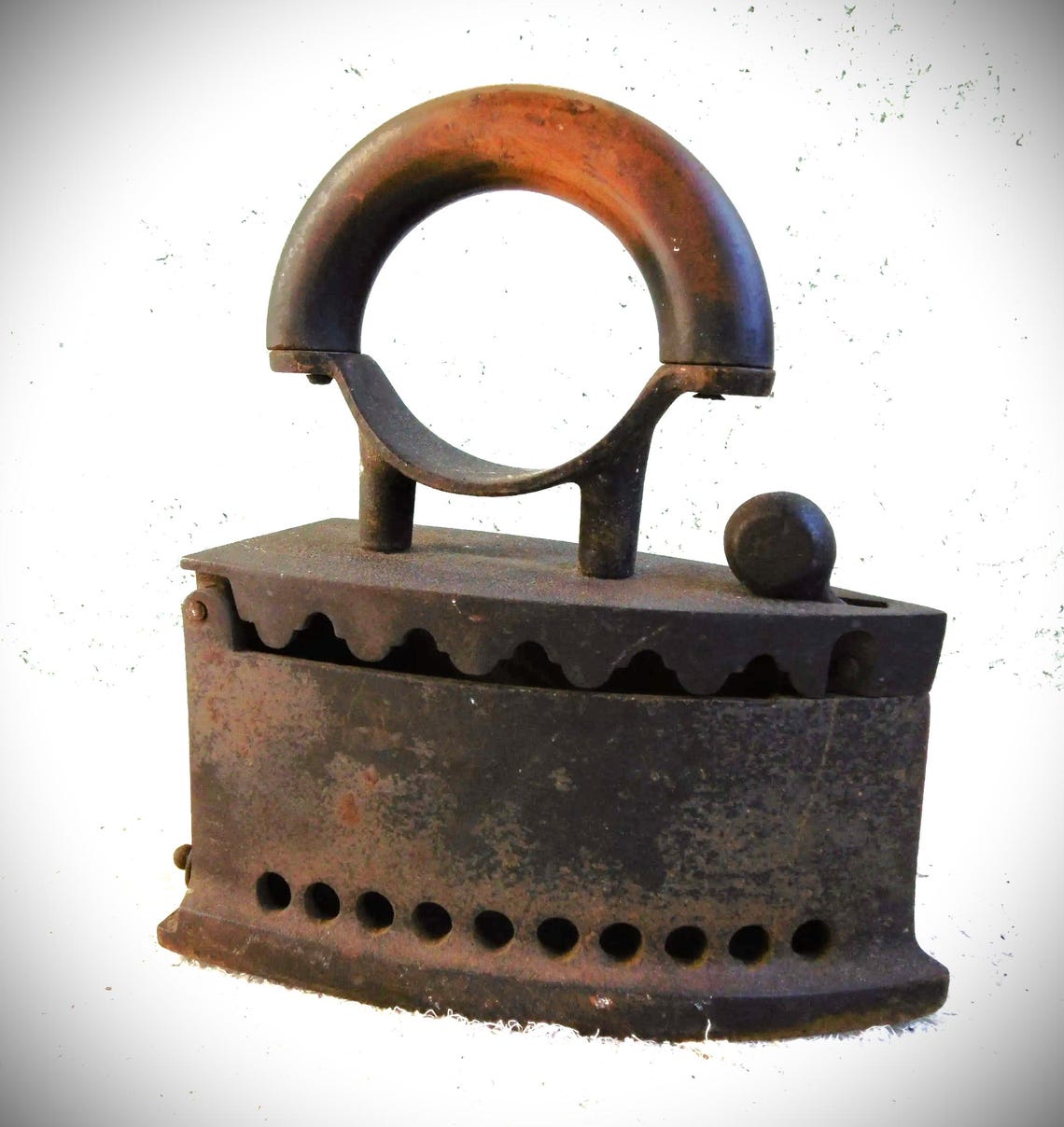 Antique Cast Iron Clothes Iron – Rustic Farmhouse Decor/doorstop ...