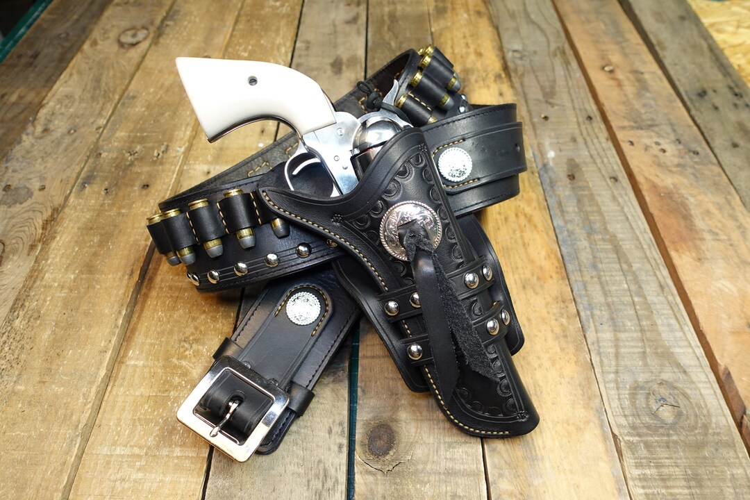Tombstone Johnny Ringo Old West Leather Cowboy Holster and Belt Rig ...