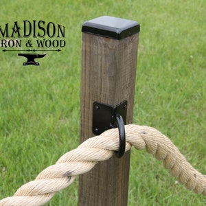 Metal Nautical Rope Corner Fence Ring, Nautical Rope Holder, Bolt on ...