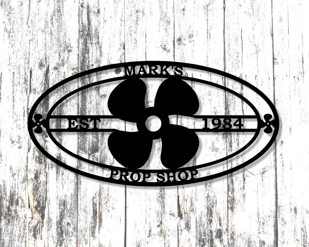 Boat House Sign, Personalized Boat Propeller Sign, Prop Shop Sign ...