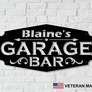 Garage Bar Personalized Sign Garage Decor Bar Sign Mancave - Etsy