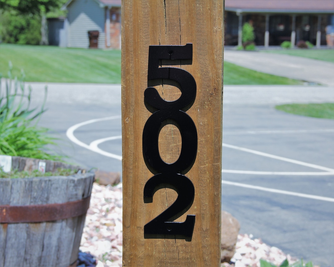 Customized Vertical Street Number Sign - Etsy